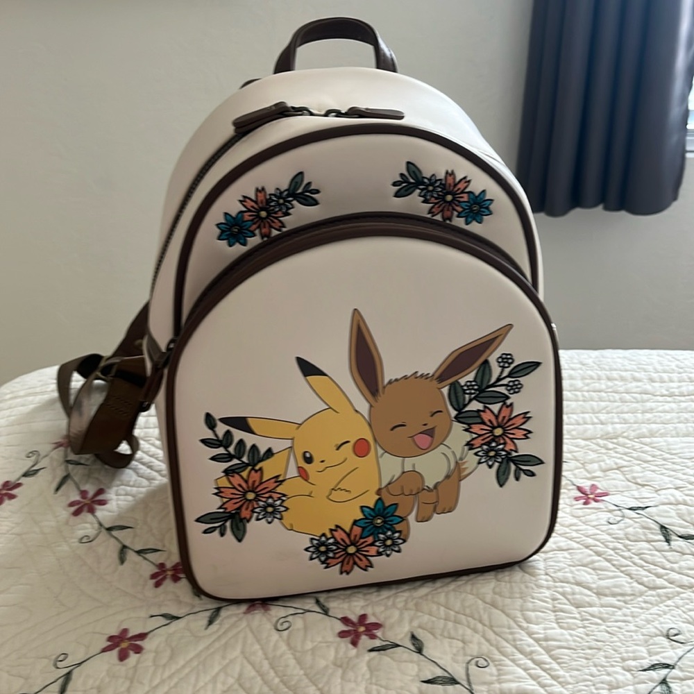 Pokemon: Pikachu And Eevee Spring Floral Backpack - Gem